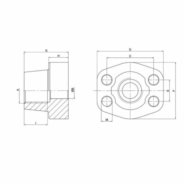 Hydraulic Female BSPP SAE Counter Flange Code61/62 Series